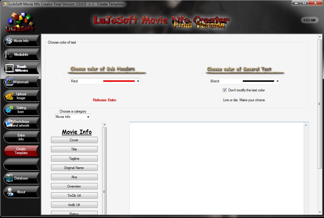 LuJoSoft Movie Nfo Creator Final - LuJoSoft