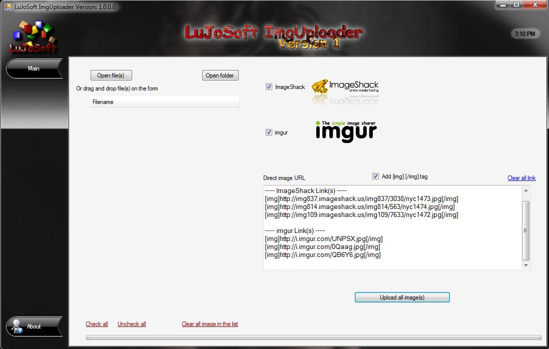 LuJoSoft ImgUploader - LuJoSoft